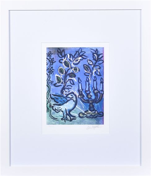 Marc Chagall | Blue Bird with Candelabra | MutualArt