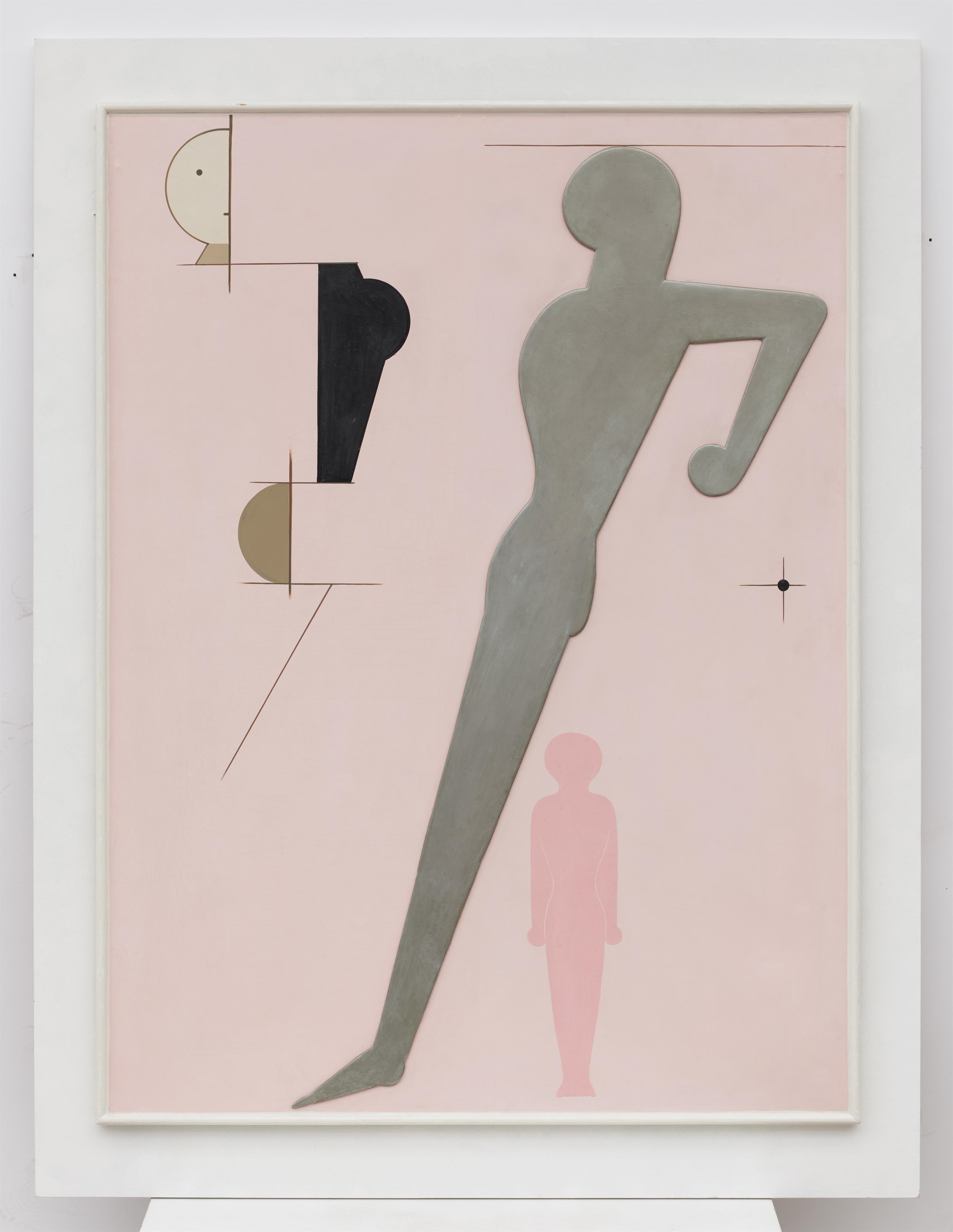 Oskar Schlemmer | Komposition auf Rosa (Rekonstruktion (1916) | MutualArt