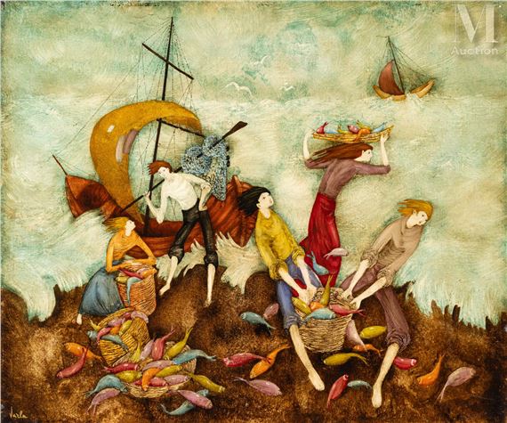 Félix Varla | La pêche des pêcheurs (1903) | MutualArt