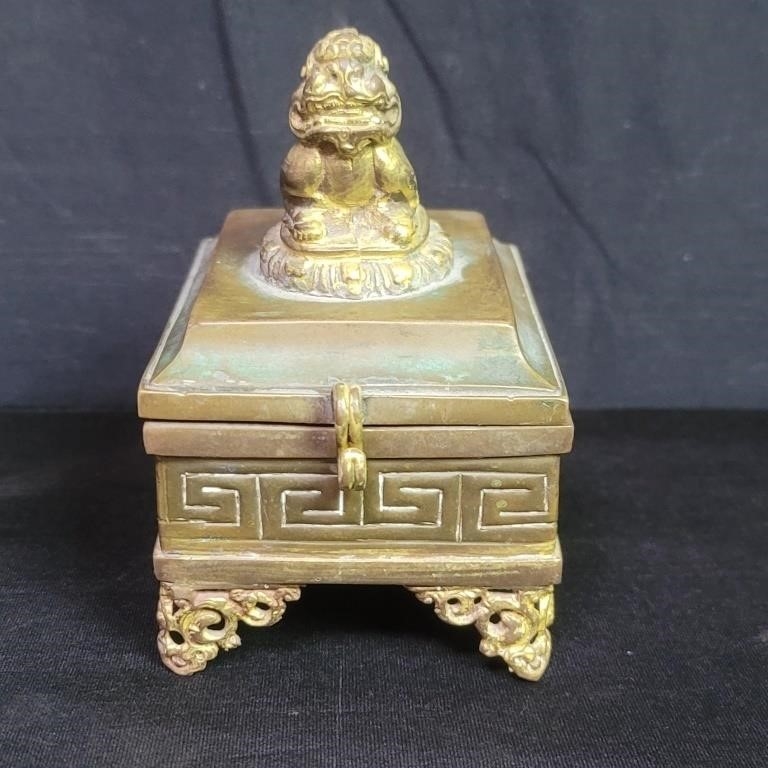 Jewelry | Vintage Chinese brass jewelry box | MutualArt