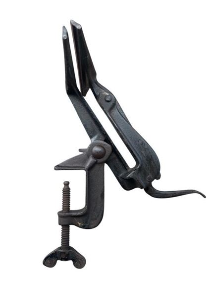 Blade | Antique metal saw blade sharpening vice | MutualArt