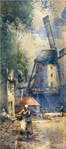 John Muirhead | Village Scene | MutualArt