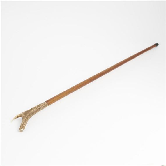Middle Eastern School, 19th Century | AN ANTLER HANDLED BLACKWOOD BASED ...