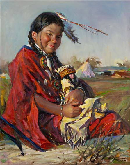 Wei Tai | Native American riders on horseback | MutualArt