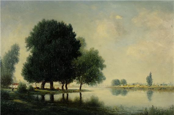 Gilbert Davis Munger | : River Landscape | MutualArt