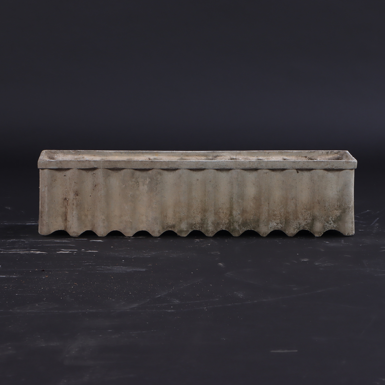 Planters | Four French modernist fibro-cement rectangular planters with ...