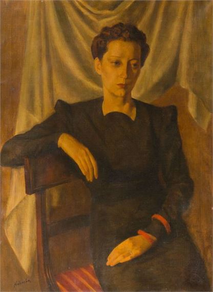 Ray Prohaska | Ray PROHASKA (1901-1981) Elegant woman in a chair Oil on ...