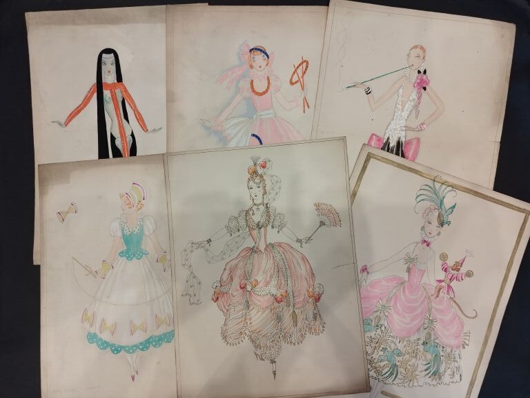 Henry-Raymond Fost | outfit, satirical-erotic for the press. Gouache ...