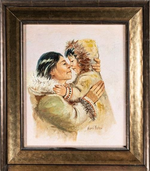 Nori Peter | NORI PETER MOTHER AND CHILD OIL ON CANVAS | MutualArt