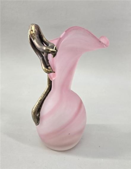 Filip Ravert | Filip Ravert Mouth-Blown Satin Art Glass Vase | MutualArt