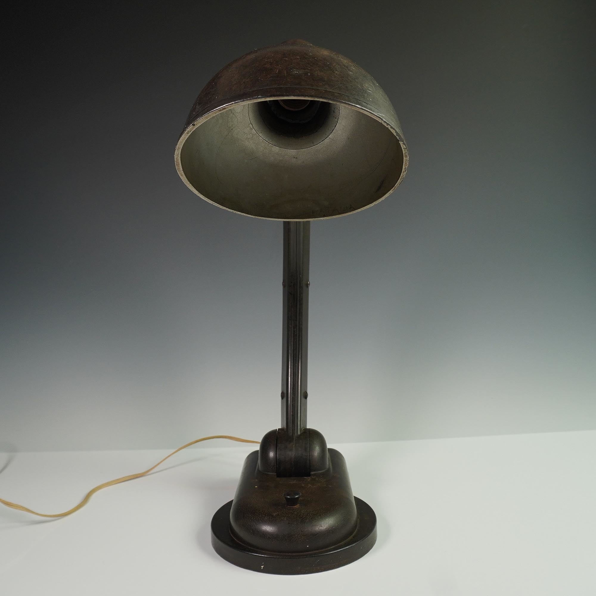 Cyrillic | Soviet Industrial Desk Lamp, Karbolit Factory (Circa 1950s ...