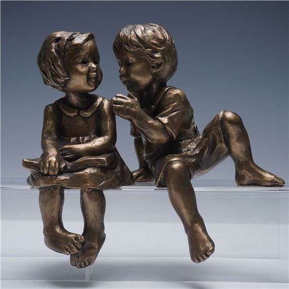 Corinne Hartley | 2pc Corinne Hartley Bronze Figurines, Secrets (2002 ...