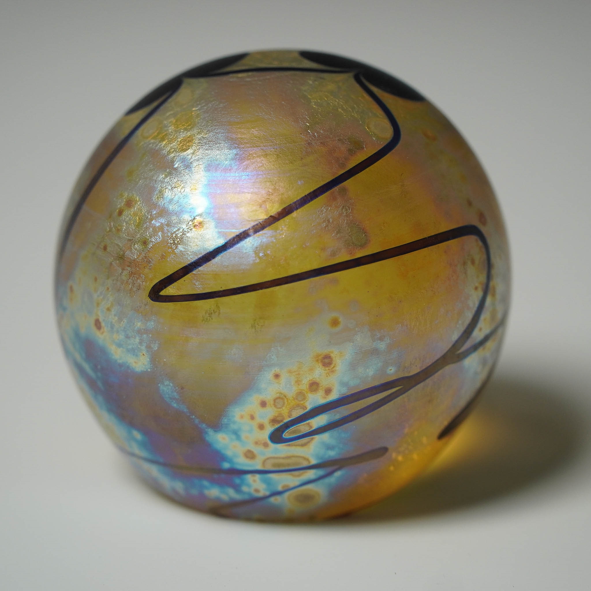 Robert Eickholt | Robert Eickholt Yellow Iridescent Art Glass ...