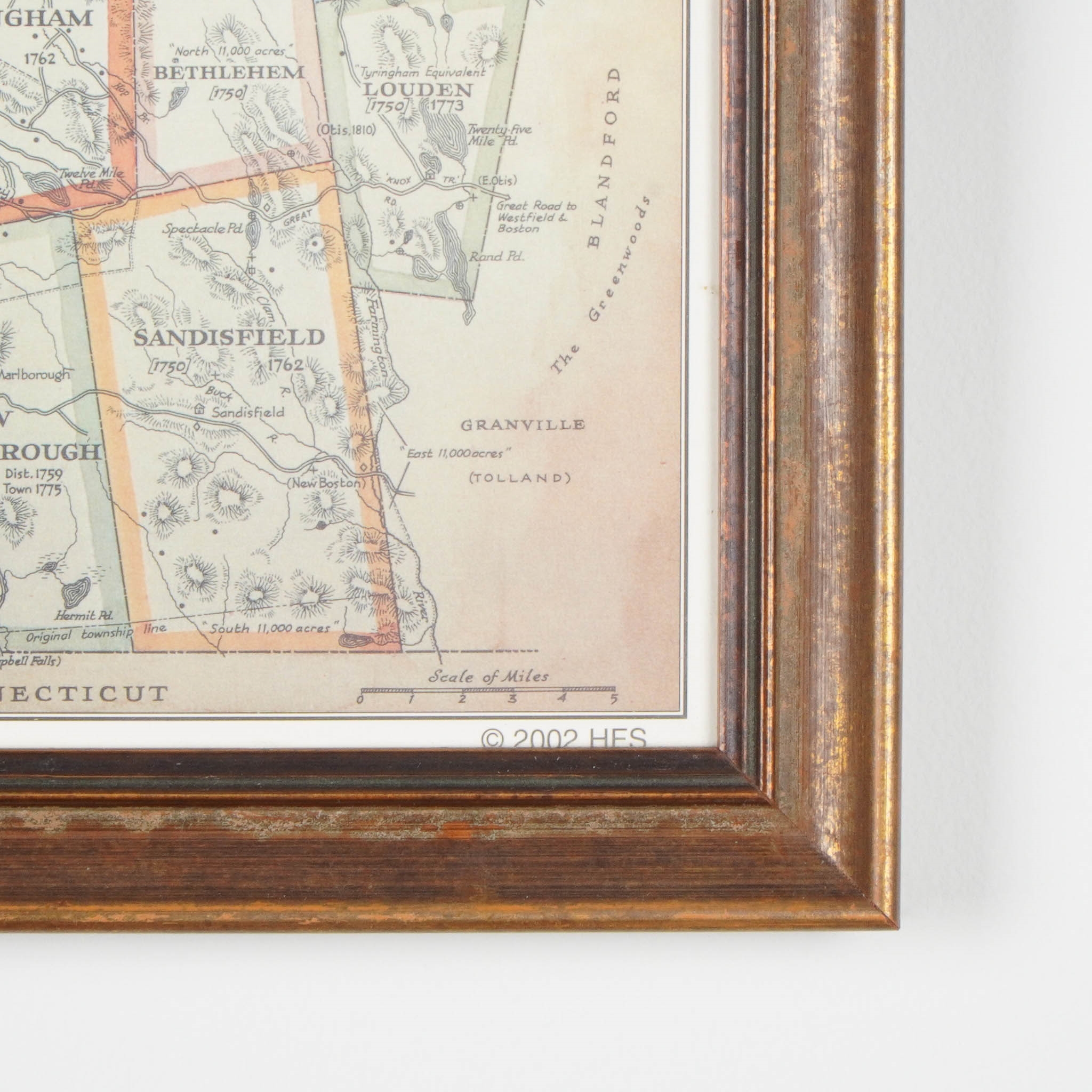 Barrington | Framed Reproduction Map of Berkshire County, Massachusetts ...