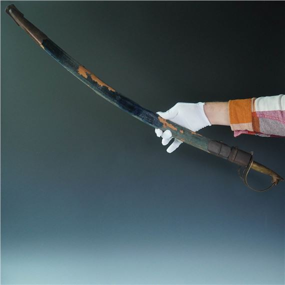 Saber | Indian Cavalry-Style Saber with Scabbard (19th Century) | MutualArt