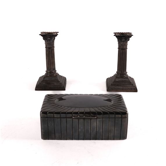 Sheffield | The cigarette box with bold fluted decoration, en lined ...