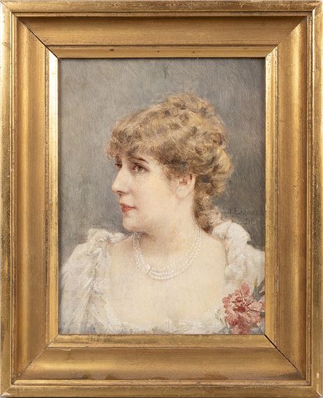 Otto Erdmann | Kvinnoporträtt (1896) | MutualArt