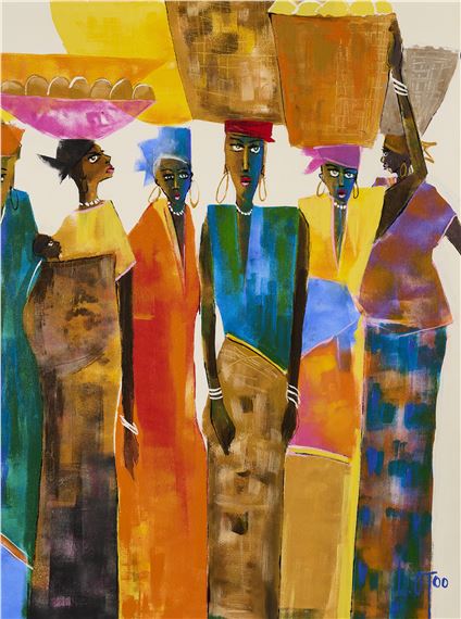 Larry Otoo | FIVE MARKET WOMEN | MutualArt