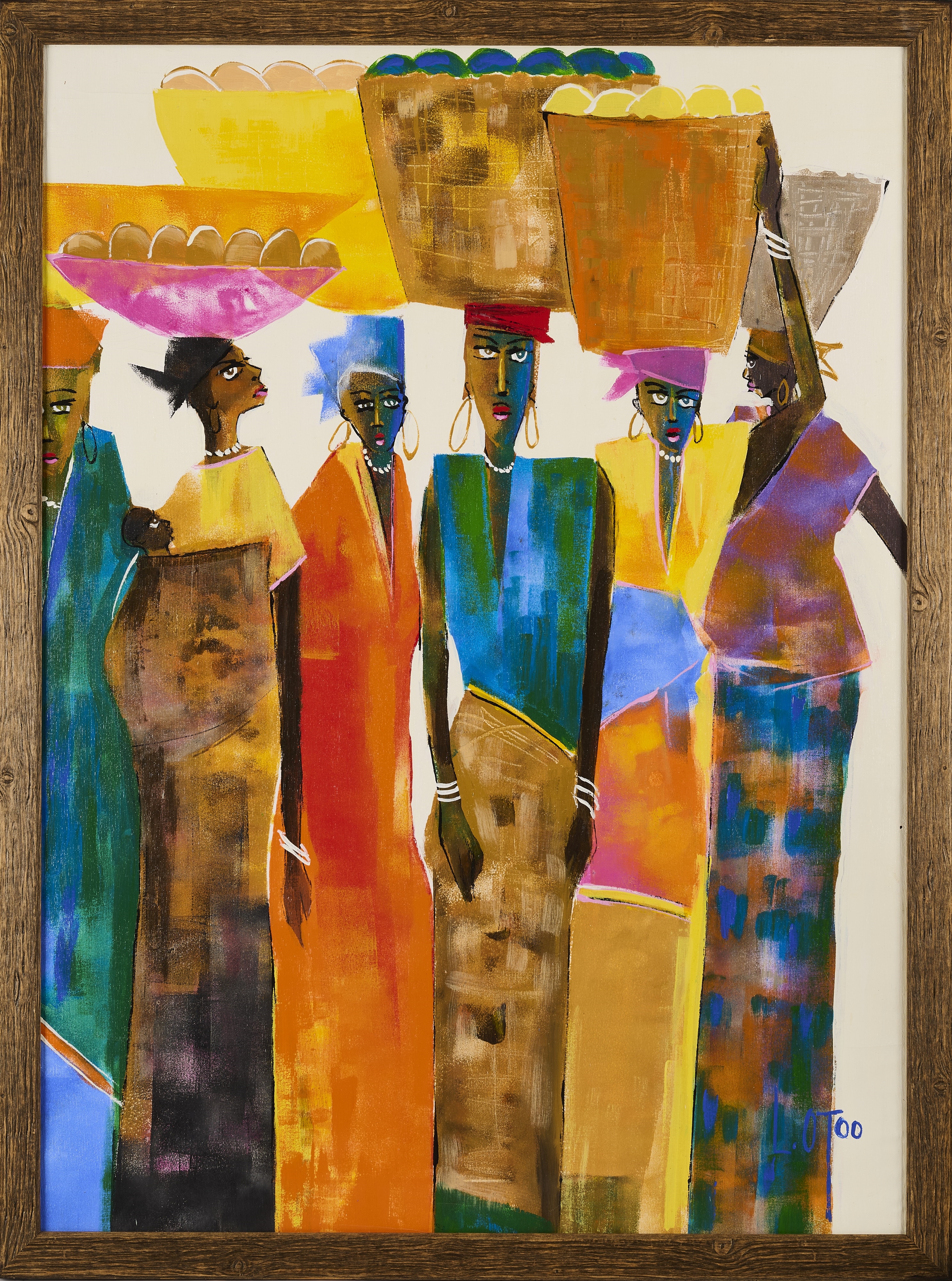 Larry Otoo | FIVE MARKET WOMEN | MutualArt