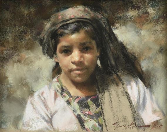 Ramon Kelley | Little Girl from Oaxaca, Mexico, (1983) | MutualArt