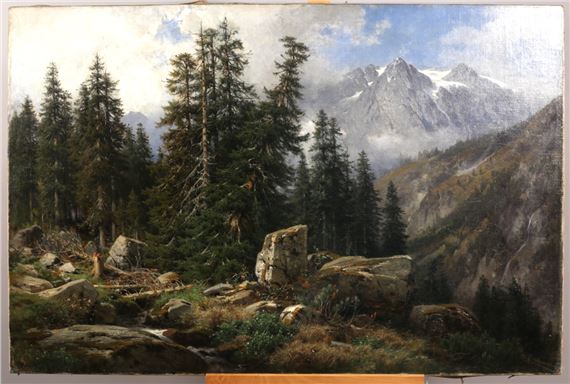 Georg Engelhardt | Am Eingang des Sulztals in die Ötztaler Alpen (1881 ...