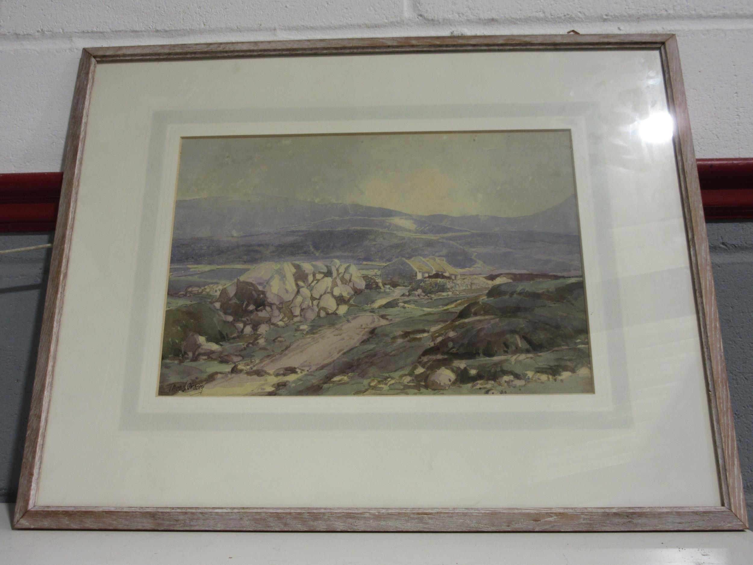 Theodore James Gracey | : A watercolour of rural path | MutualArt