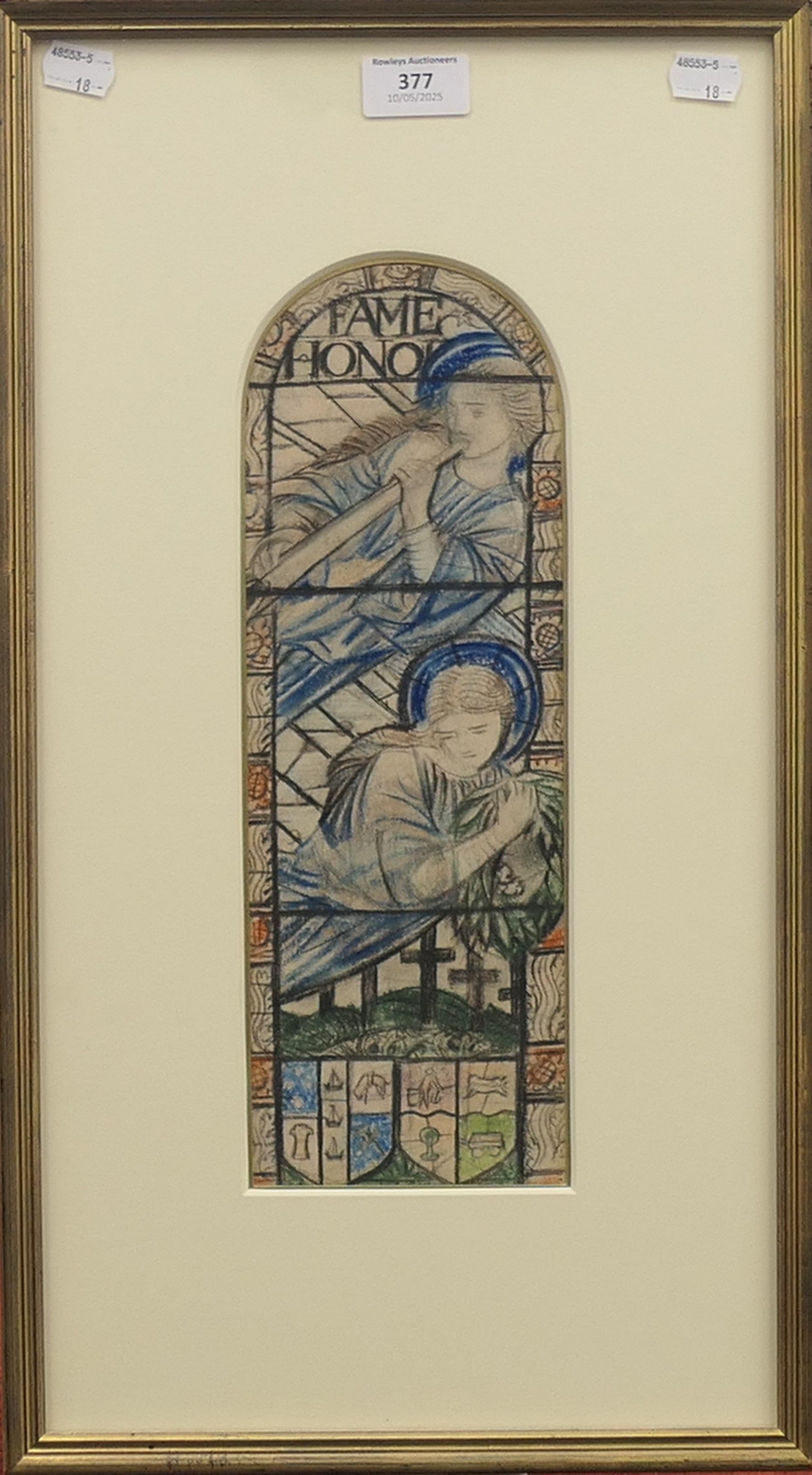 Henry Arthur Payne | two stained glass window designs | MutualArt