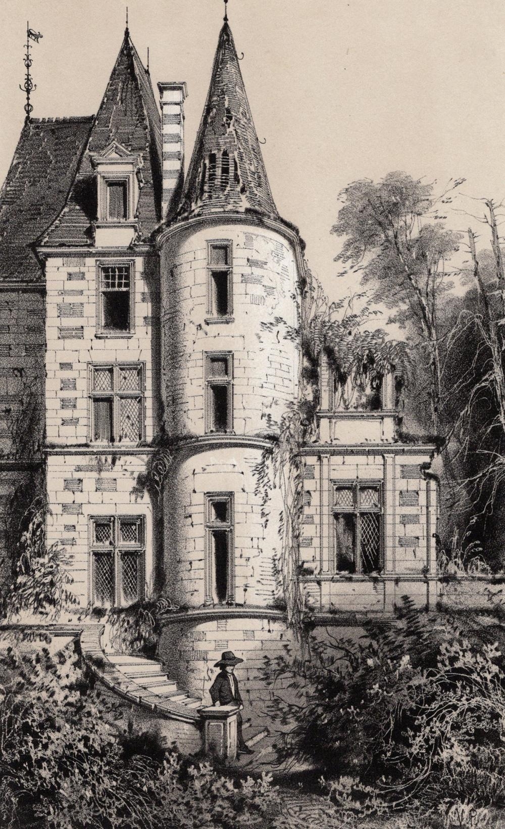 Victor Petit | SIGNED Victor Petit 1800s Original Lithograph Chateau De ...