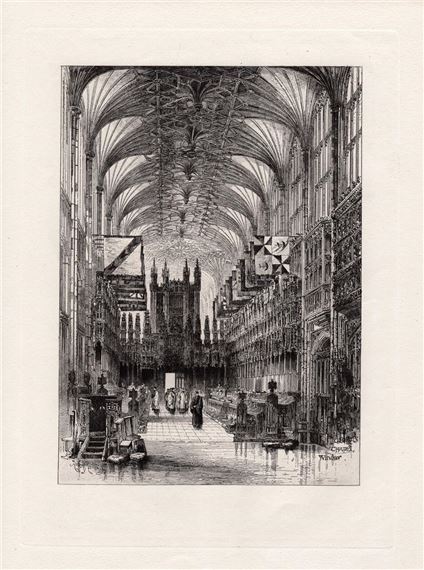 Herbert Railton | Interior of St. George's Chapel (1885) | MutualArt