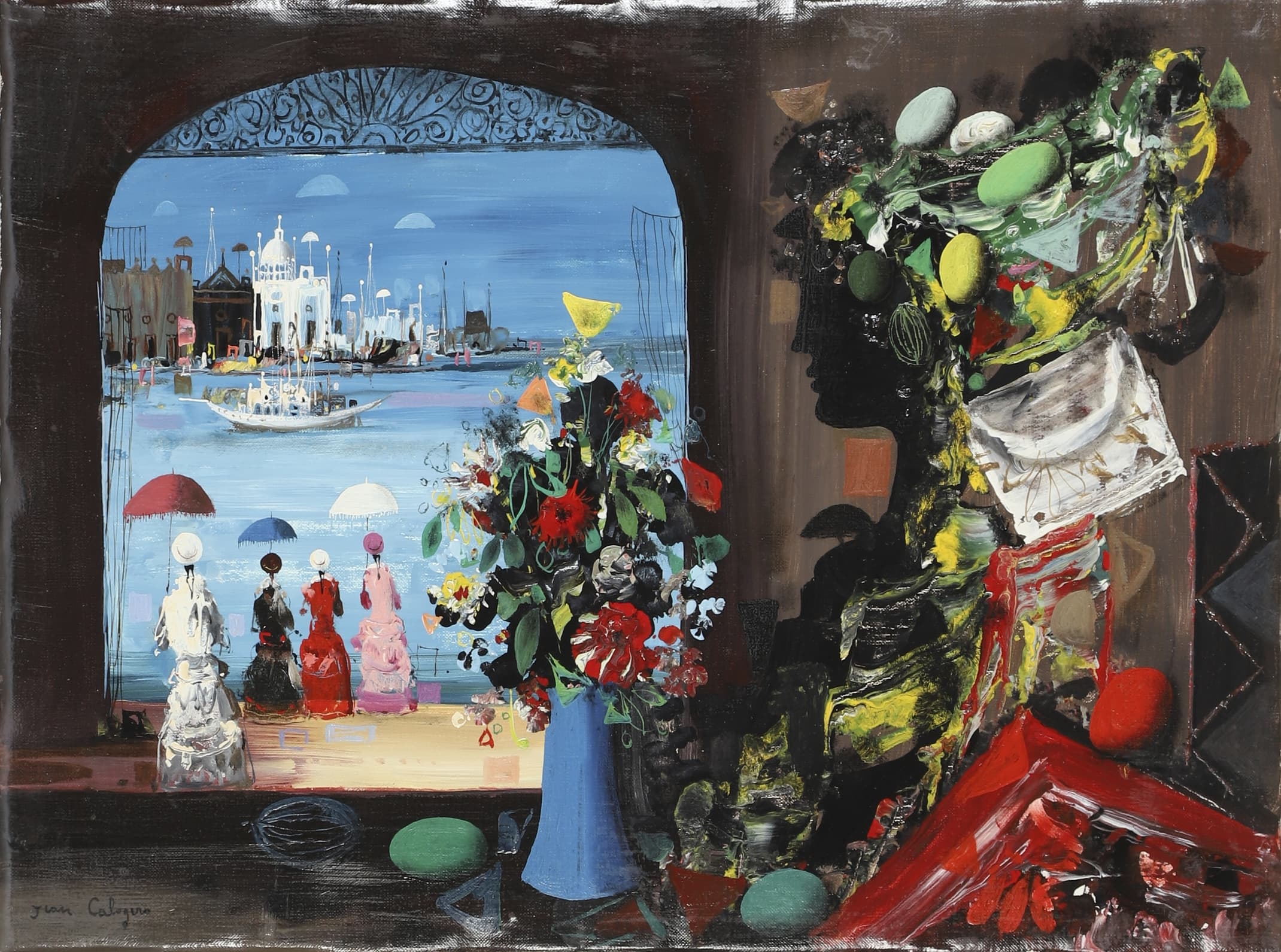 Jean Calogero | Profil et vue de la lagune de Venise | MutualArt