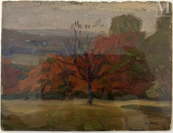 Jules Émile Zingg | Les Arbres en automne (1882) | MutualArt