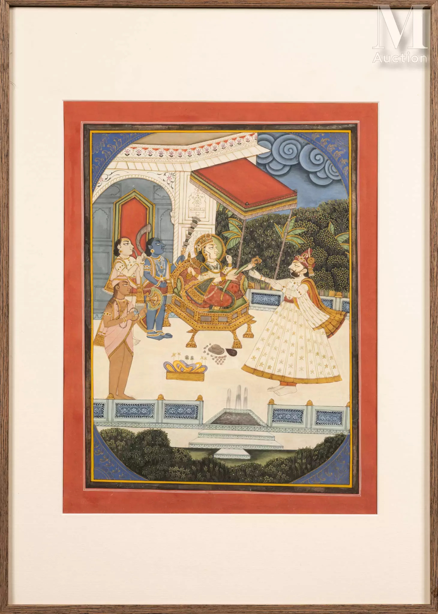 Indian School, 19th Century | Le Maharadja s’incline devant la déesse ...
