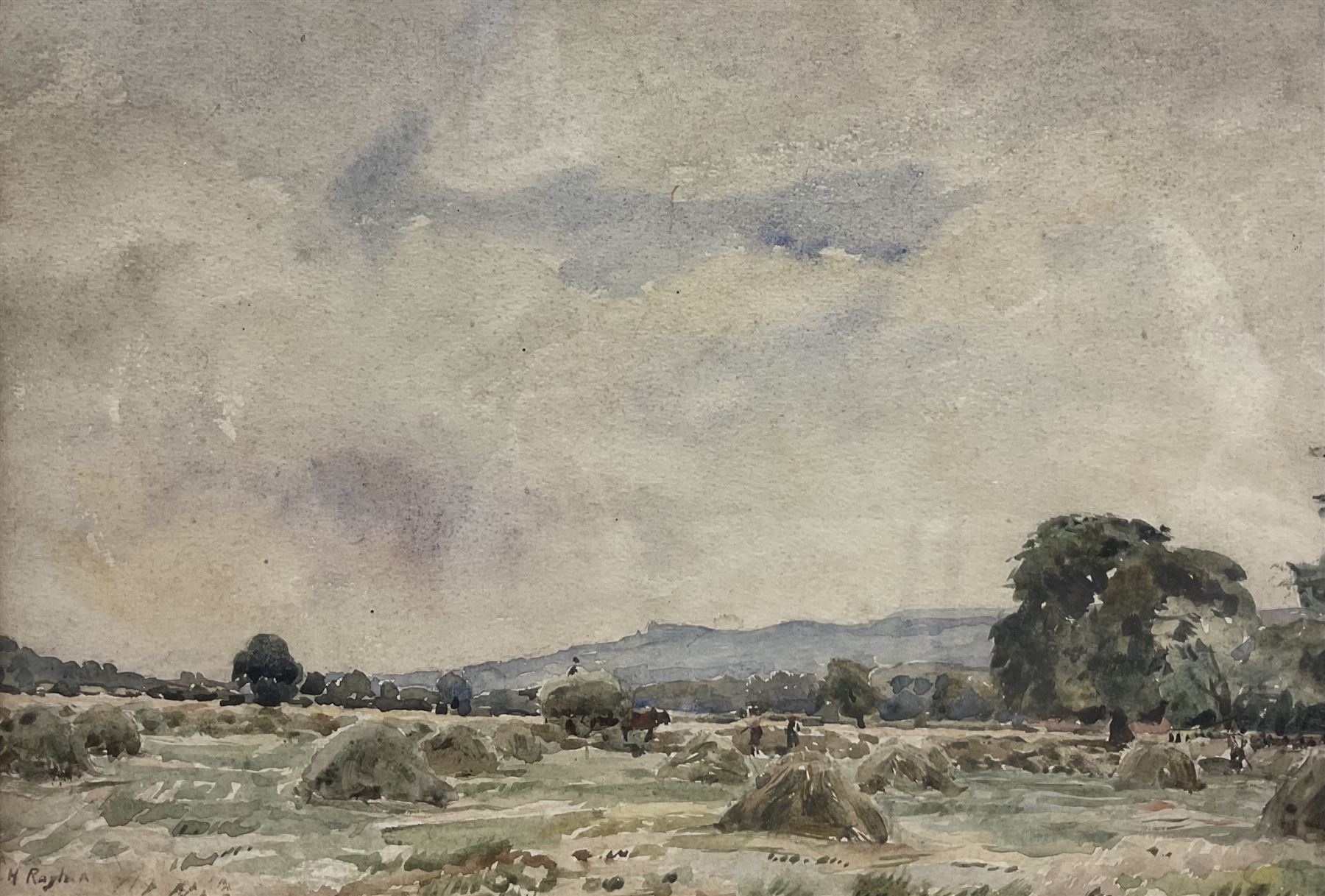 Herbert Royle | View Across the Hayricks | MutualArt