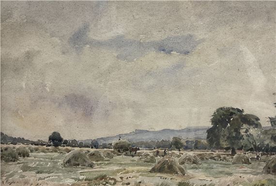 Herbert Royle | View Across the Hayricks | MutualArt