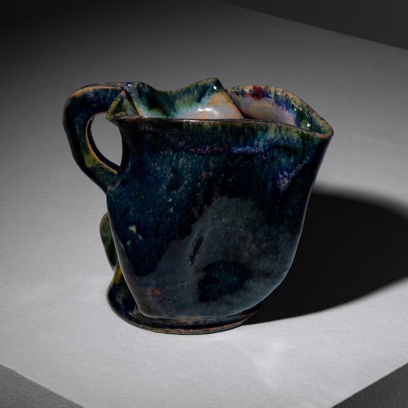 George Ohr | Folded Pitcher with cut handle Biloxi (1895 - 1896 ...