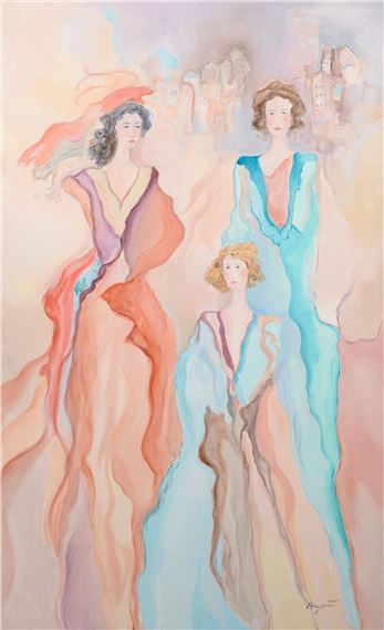 Jane Bazinet | Monumental Jane Bazinet Painting, 100H | MutualArt