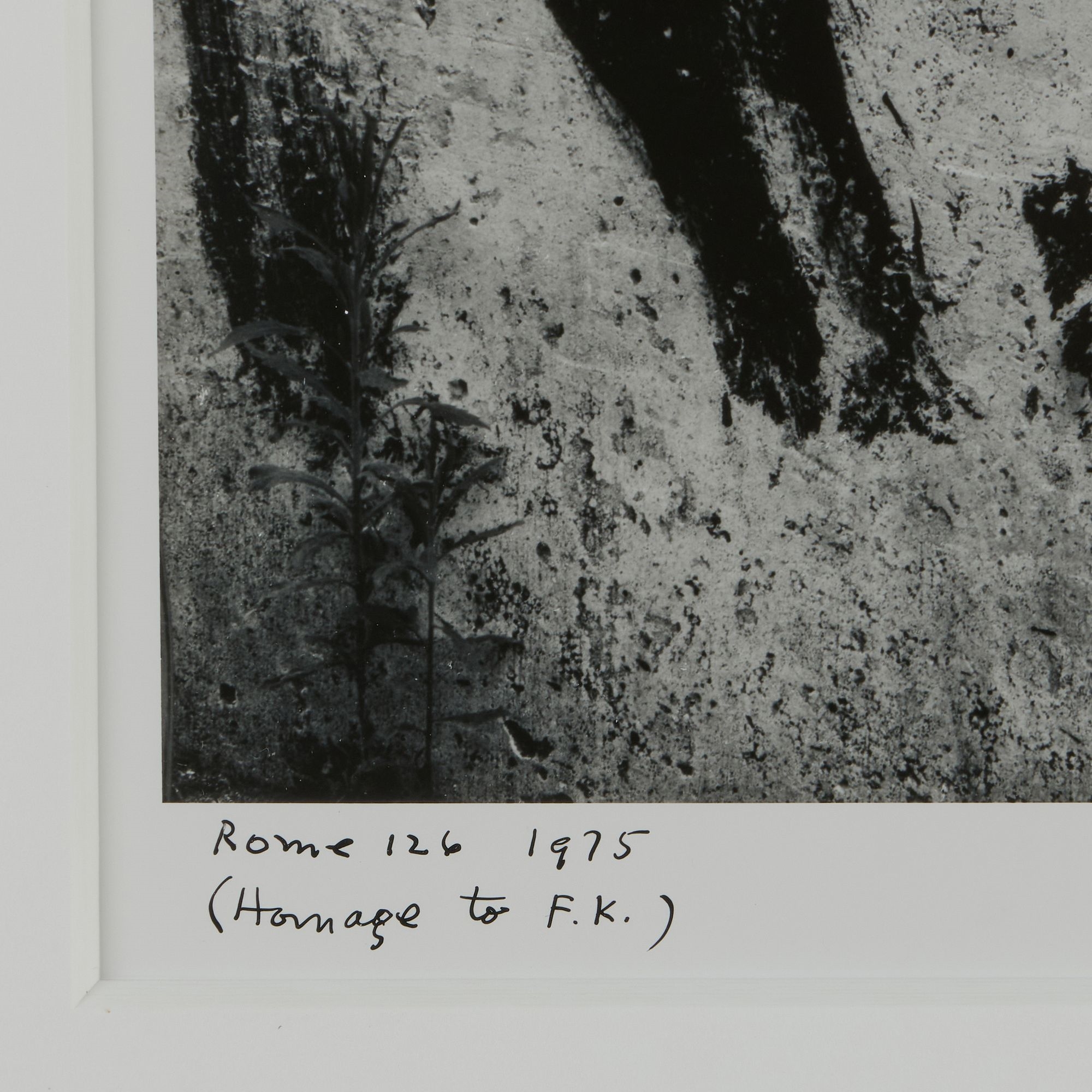 Aaron Siskind | Rome 126 (Homage to Franz Kline (1975) | MutualArt