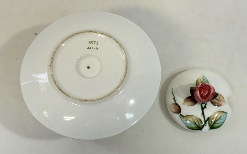 Sugar | PRETTY PORCELAIN EMBOSSED ROSE SUGAR DISH | MutualArt