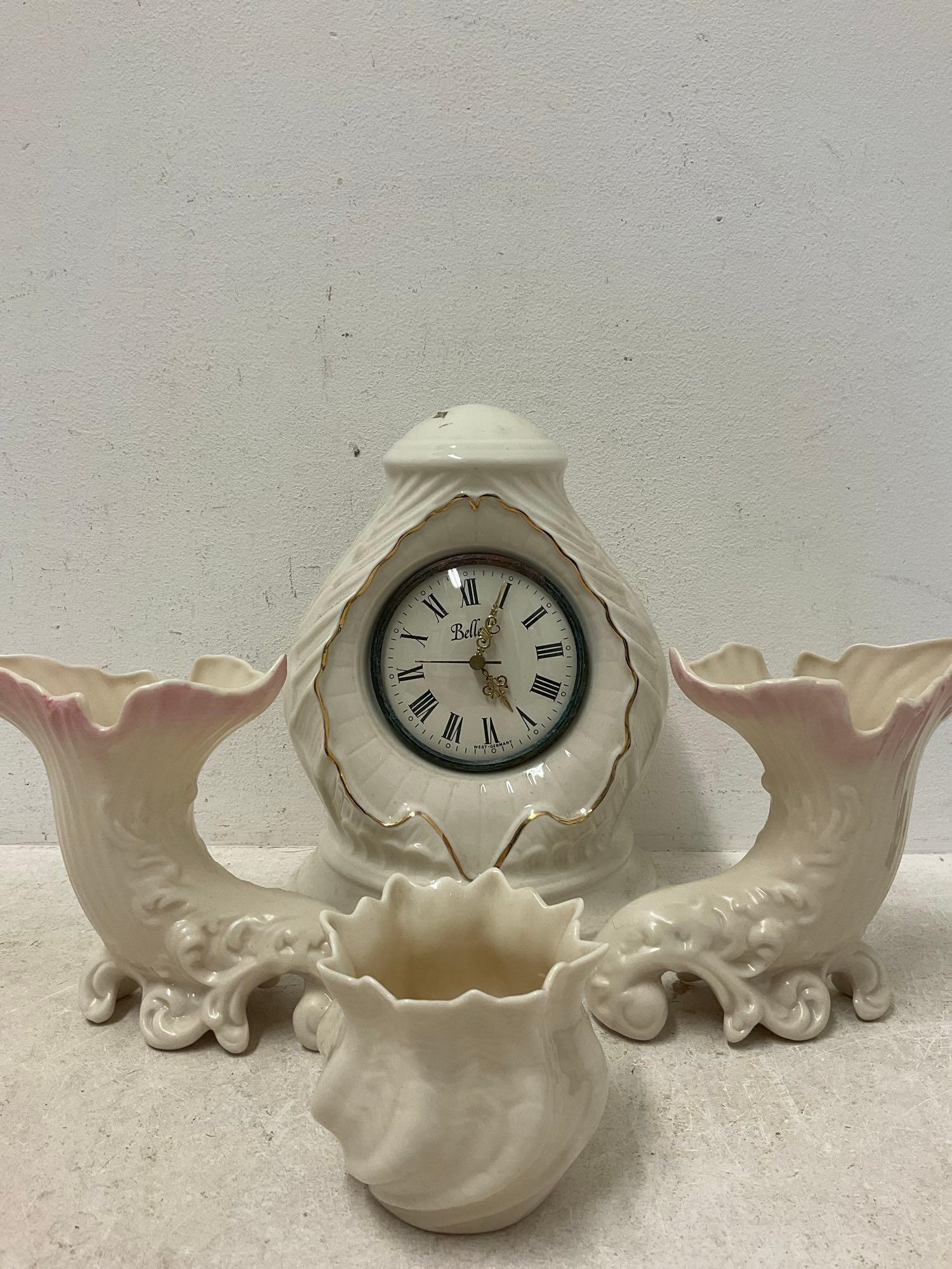 Belleek | BELLEEK CHINA MANTLE CLOCK | MutualArt