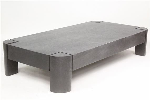 Paul M. Jones | Paul M. Jones Parsons Coffee Table covered in Black ...