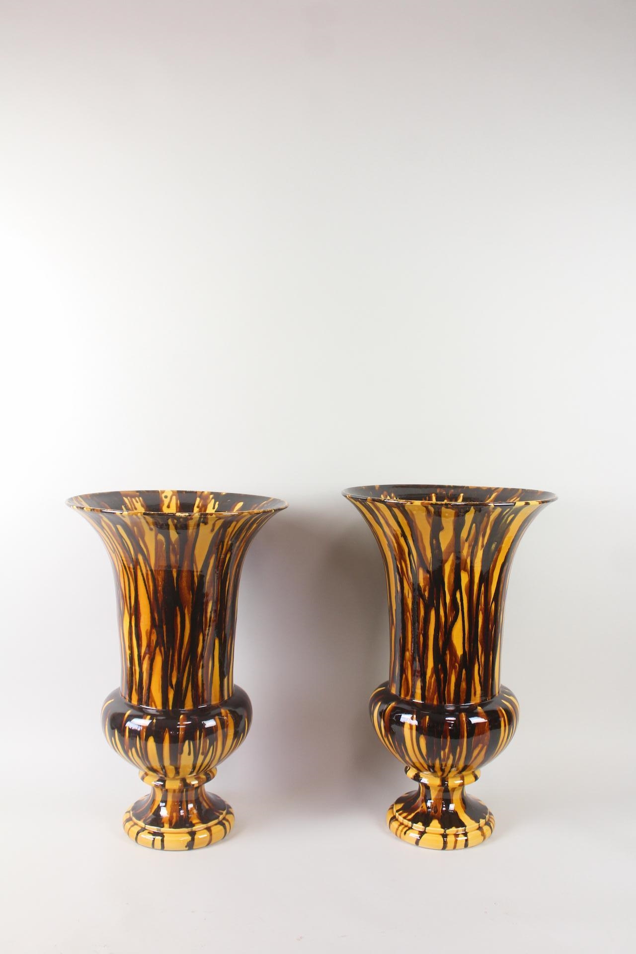 Roger Paris | Pair of Jean Roger Paris Ceramic Urn Planter with Drip ...