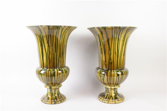 Roger Paris | Pair of Jean Roger Paris Ceramic Urn Planter with Drip ...