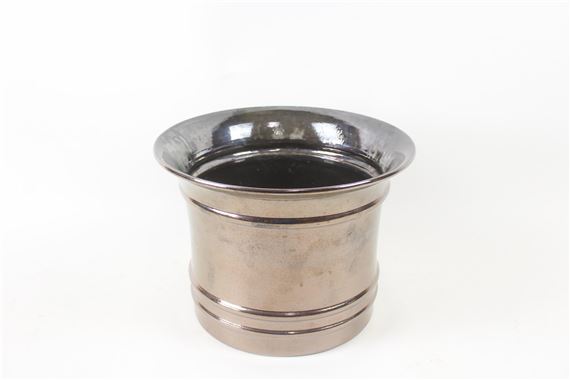 Roger Paris | Jean Roger Paris Iridescent Black Ceramic Planter | MutualArt