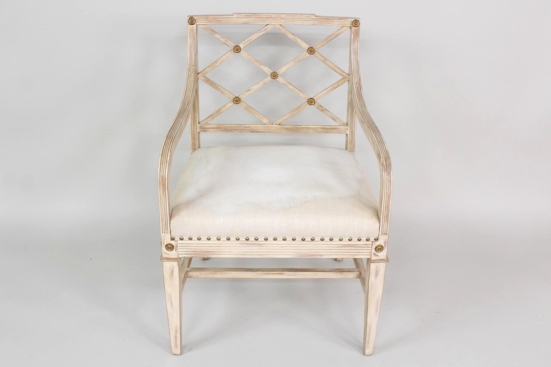 John Boone | John Boone Neoclassical Bespoke Painted Armchair | MutualArt