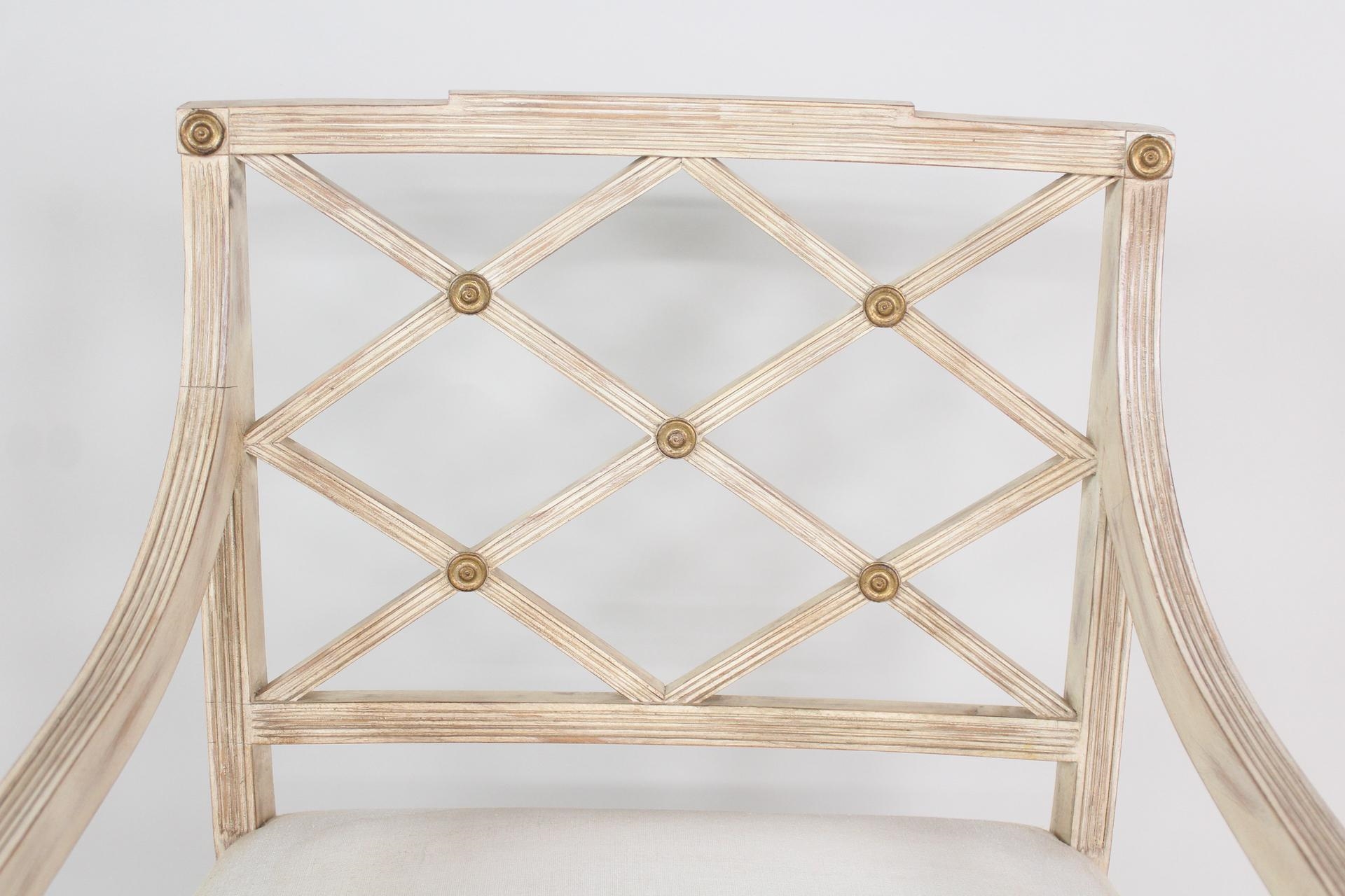 John Boone | John Boone Neoclassical Bespoke Painted Armchair | MutualArt