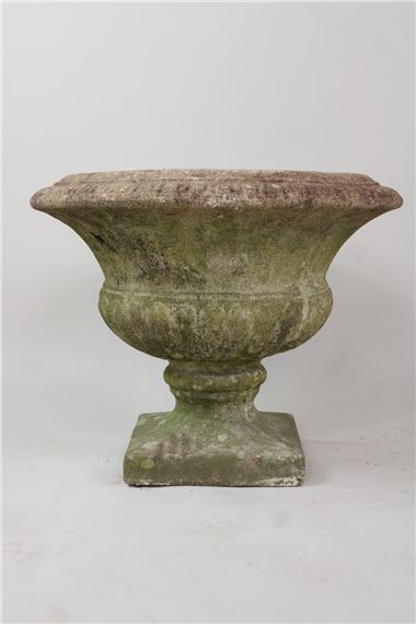 Planter | Cast Stone Concrete Urn Planter on Pedestal | MutualArt