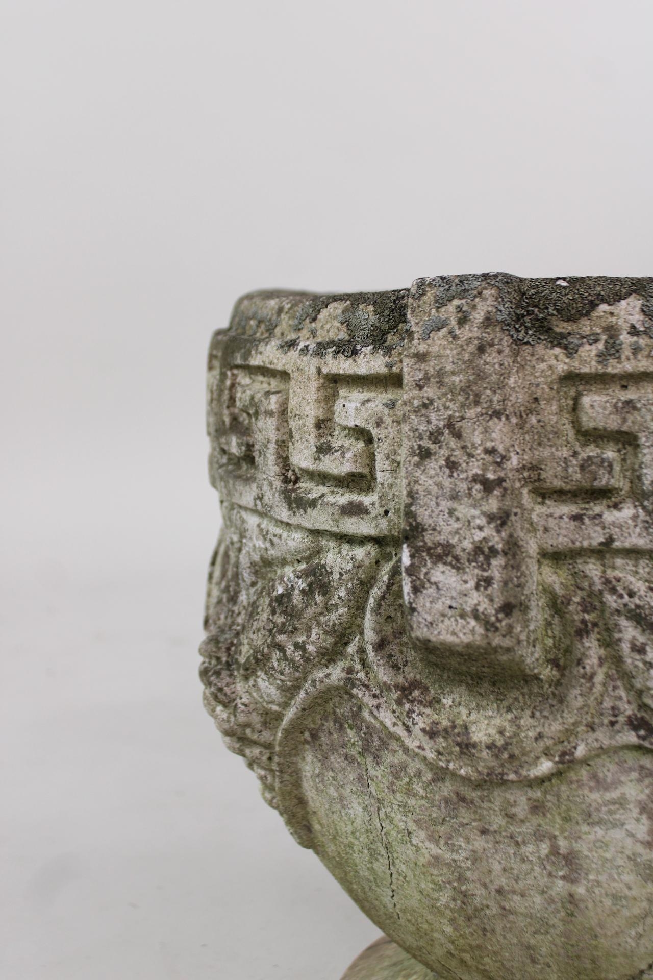 Unknown | Cast Stone Concrete Neoclassical Planter, Grapes and Greek ...