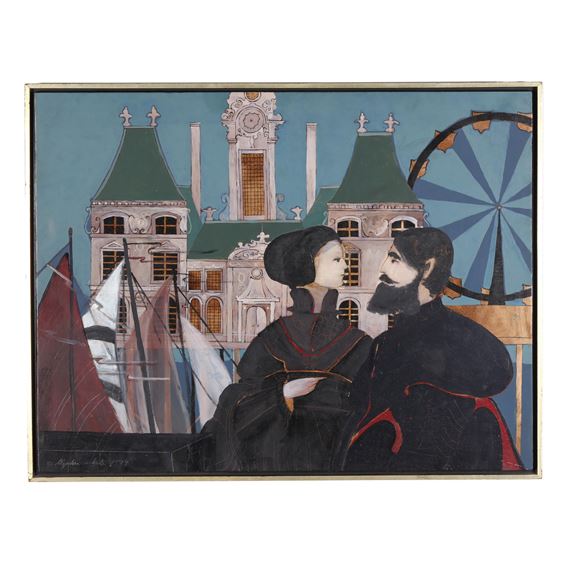 Stephen White | A Couple at the Fair Grounds (1979) | MutualArt