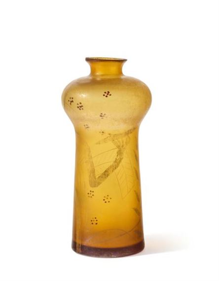 Jean-Paul van Lith | Vase in yellow-tinted and satin-finish blown glass ...