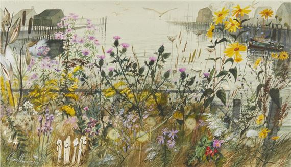 Charles Robert Perrin | Wildflower Field Painting (1977) | MutualArt